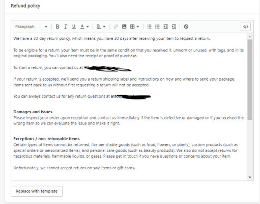 How To Create Shopify Refund, Privacy, And Terms Of Service